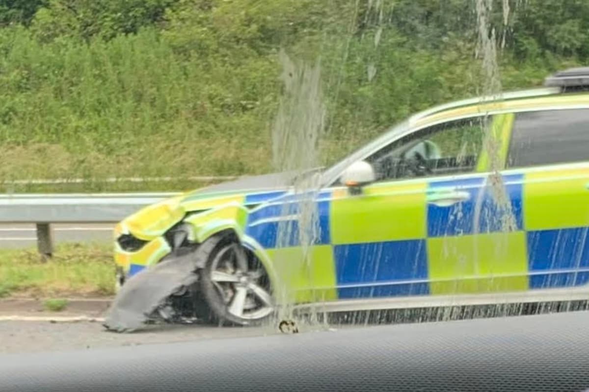 Crash involving police car results in 45-minute delays on M6 near Lancaster Crash involving police car results in 45-minute delays on M6 near Lancaster