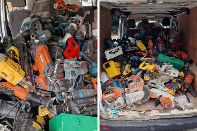 Large quantity of stolen power tools recovered on the M6