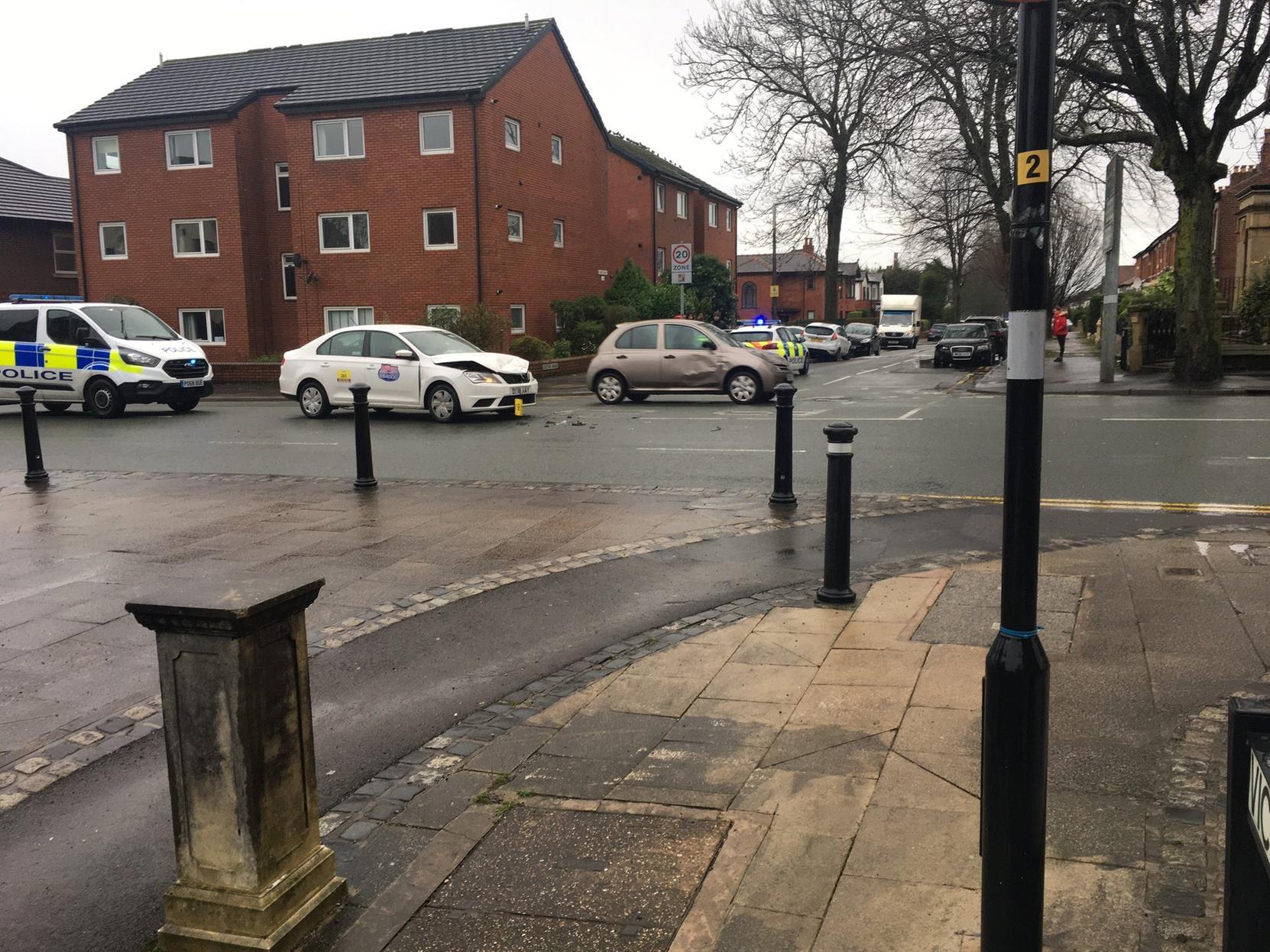 A6 Garstang Road Partially Closed In Preston After Crash Involving Taxi